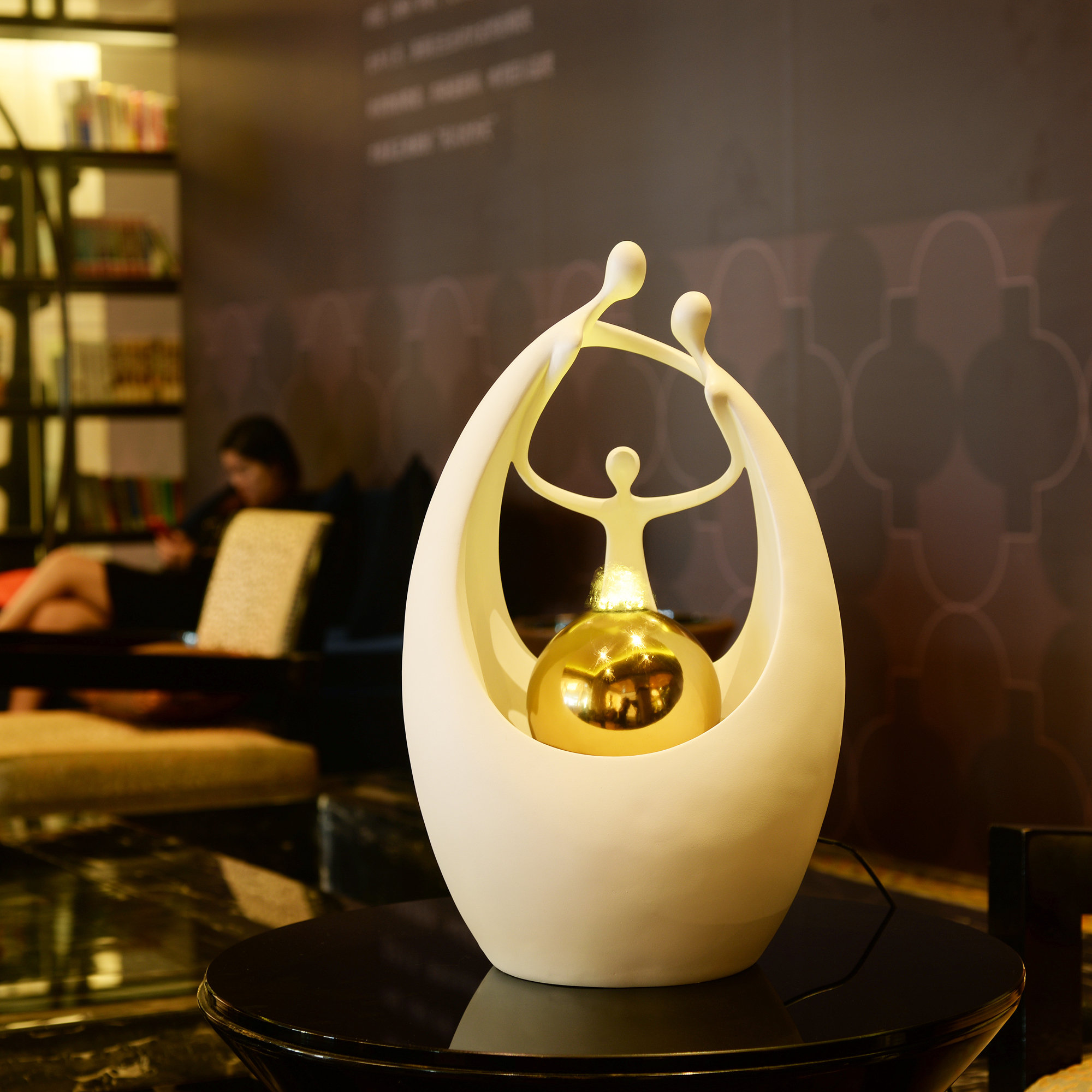 Hi-Line Gift Ltd. Indoor Weather Resistant Tabletop Fountain with Light ...