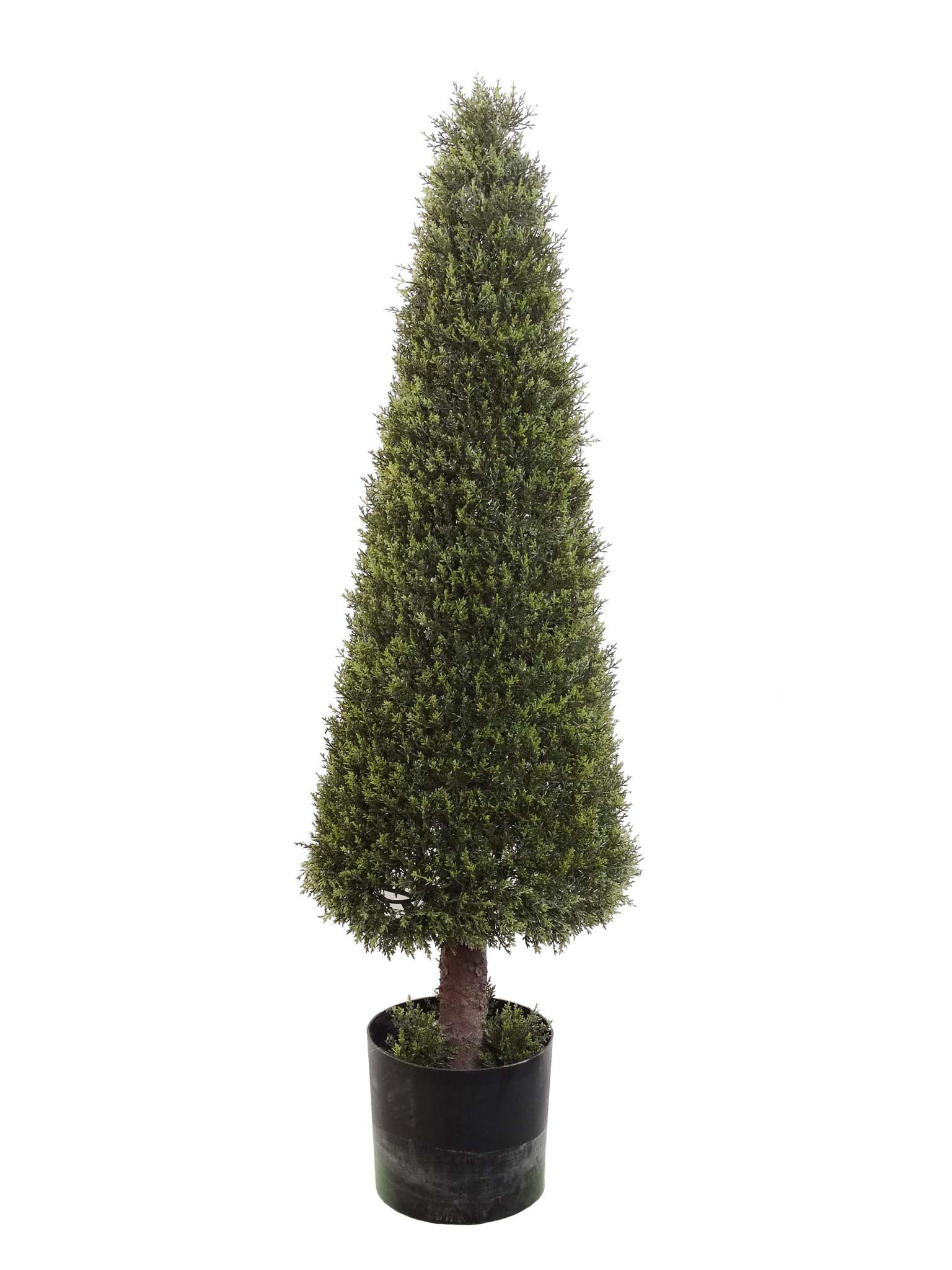Primrue 38" Tall Artificial Cedar Tree Cone Topiary Indoor / Outdoor ...
