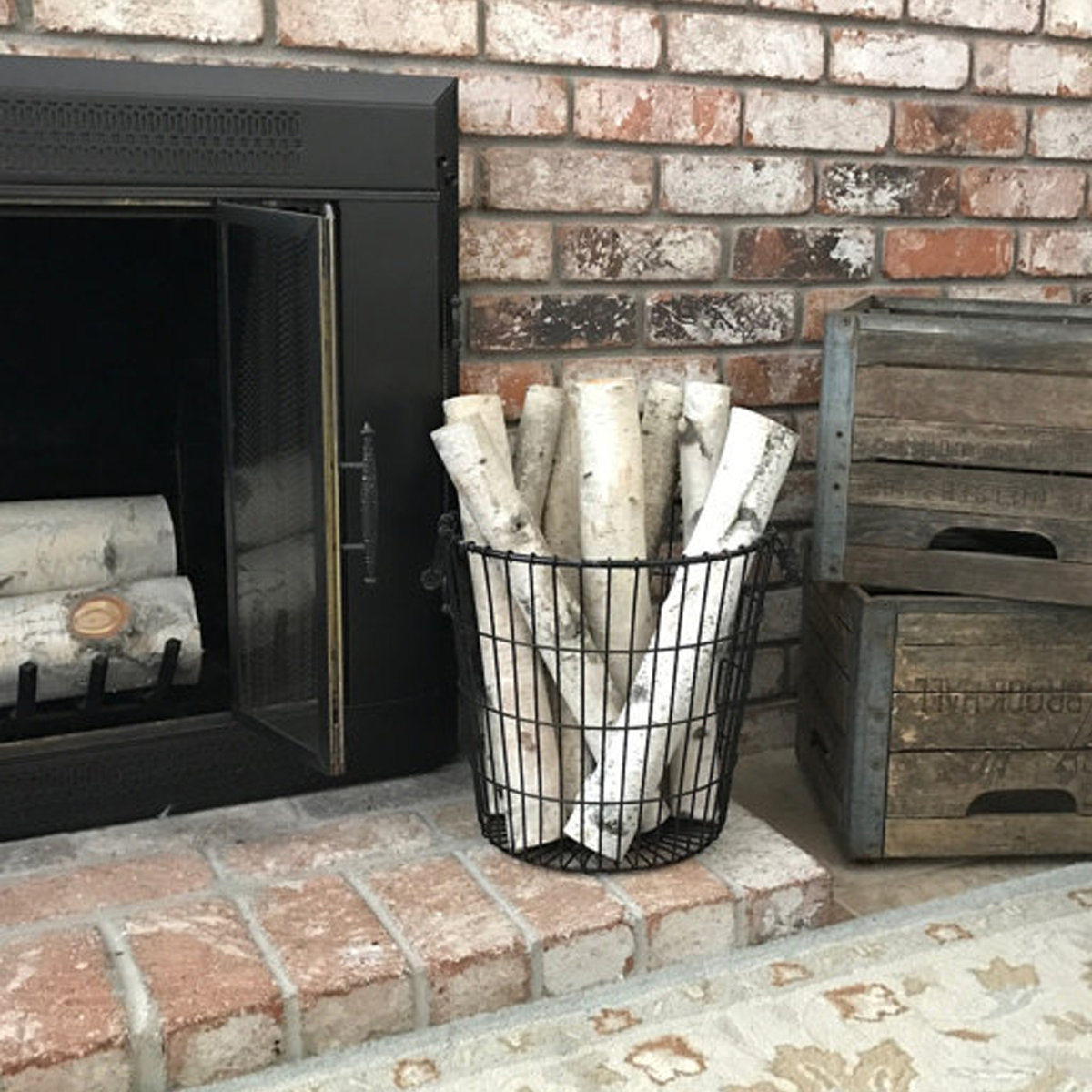 Loon Peak® Wilson Decorative White Birch Log Bundle, Natural Bark Wood ...