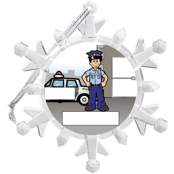 Printed Perfection Personalized Police Officer, Male Lighted LED Snow ...