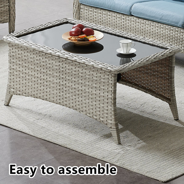 Winston Porter Tonry 5 - Person Outdoor Seating Group with Cushions ...