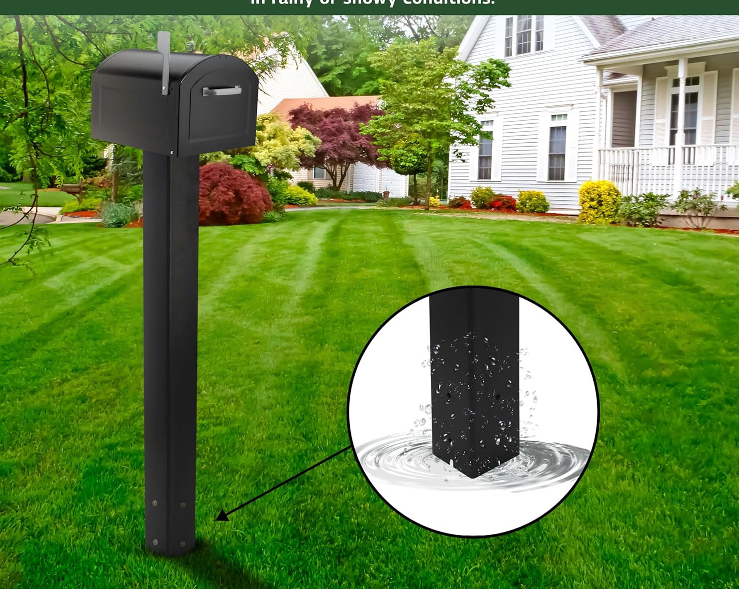 Febtech - 43 X 4 X 4 Inch Mailbox Post - Heavy Duty Carbon Steel ...