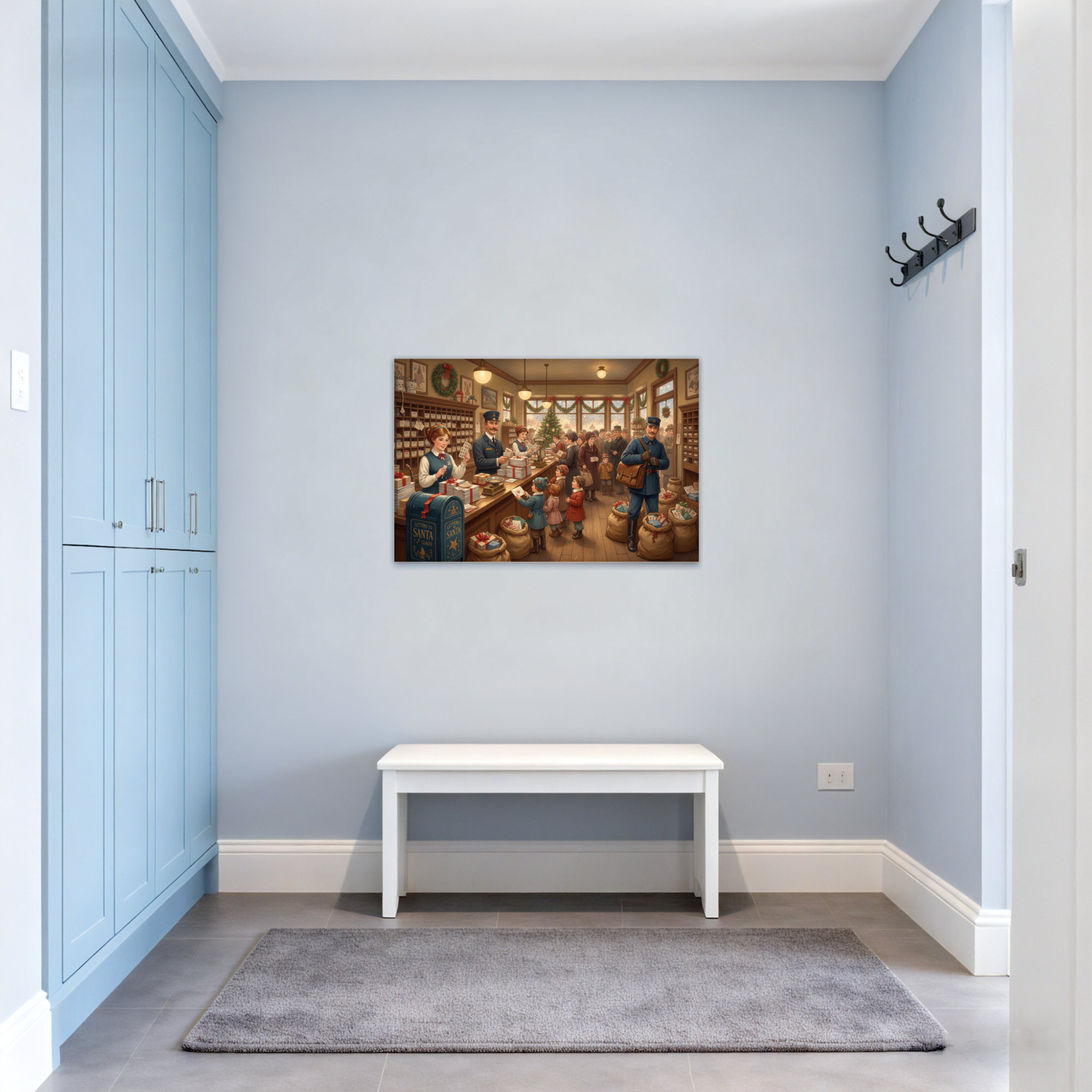 Canora Grey Christmas Christmas Post Office Scene With Children And ...