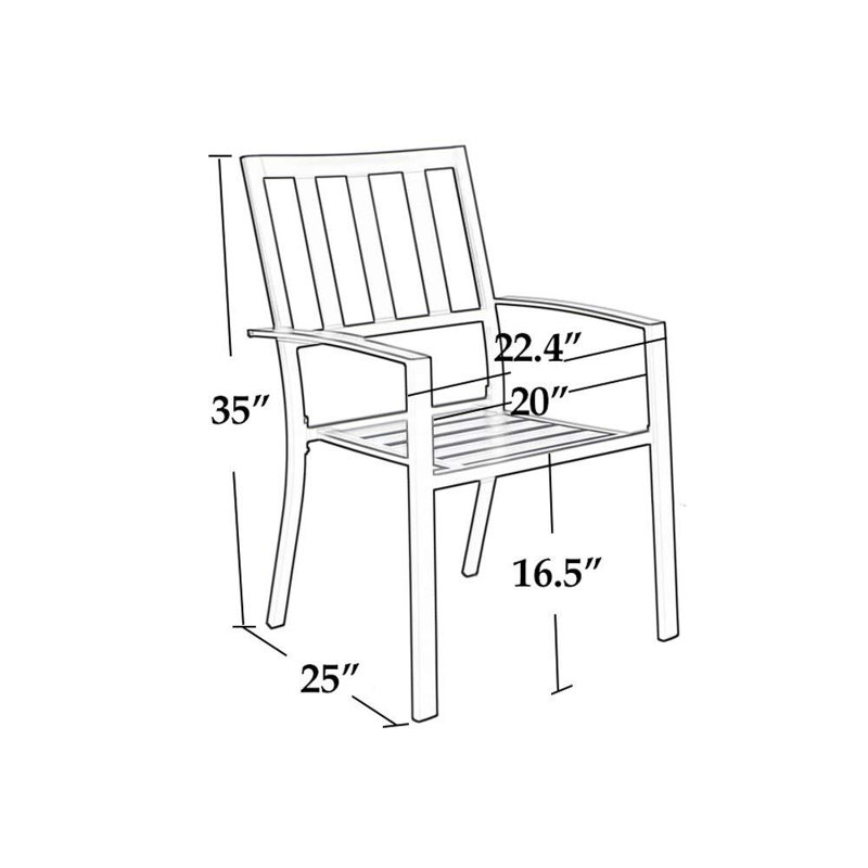 Winston Porter Rotman Furniture Stacking Patio Dining Chair & Reviews ...