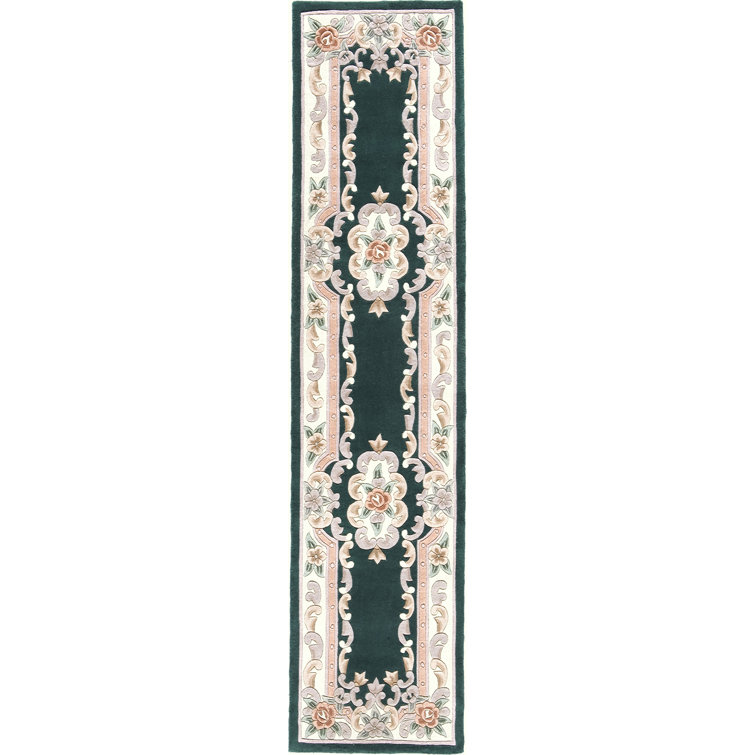 The Conestoga Trading Co. Oriental Handmade Tufted Wool Emerald Green ...