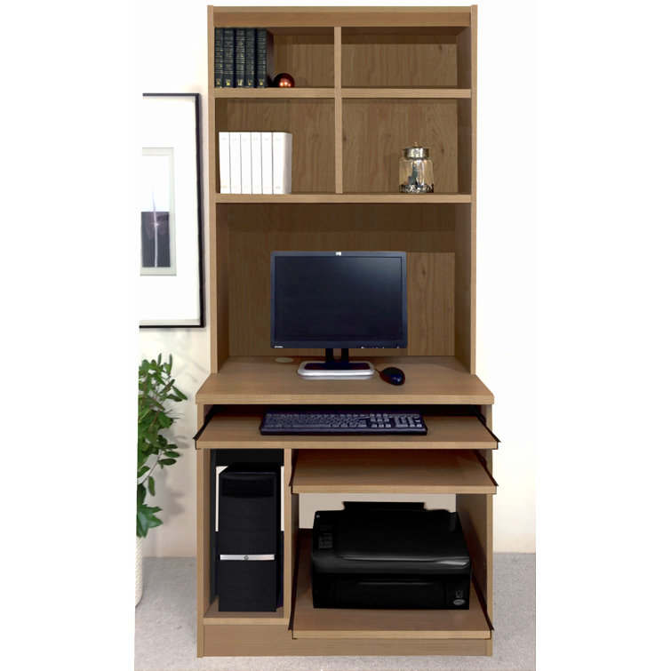 Ebern Designs Fernande 85Cm W Rectangle Computer Desk with Hutch ...