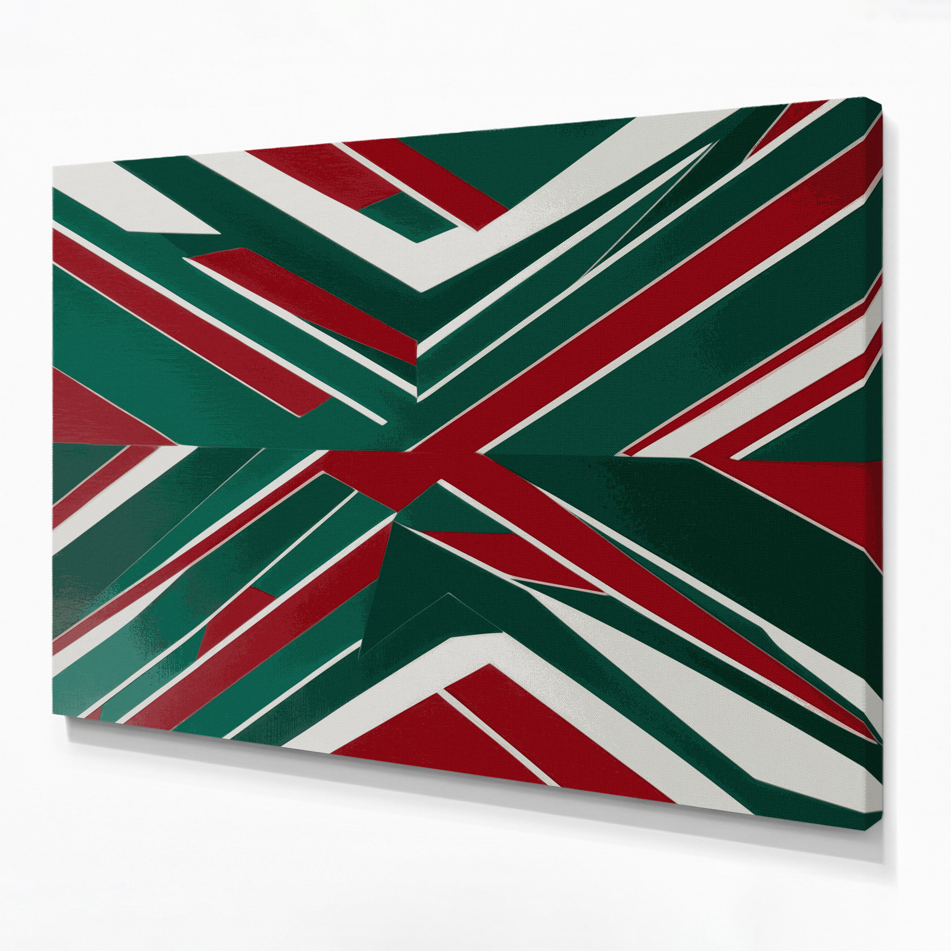 Brayden Studio® Hard Edge 15 Green Canvas Wall Art | Wayfair
