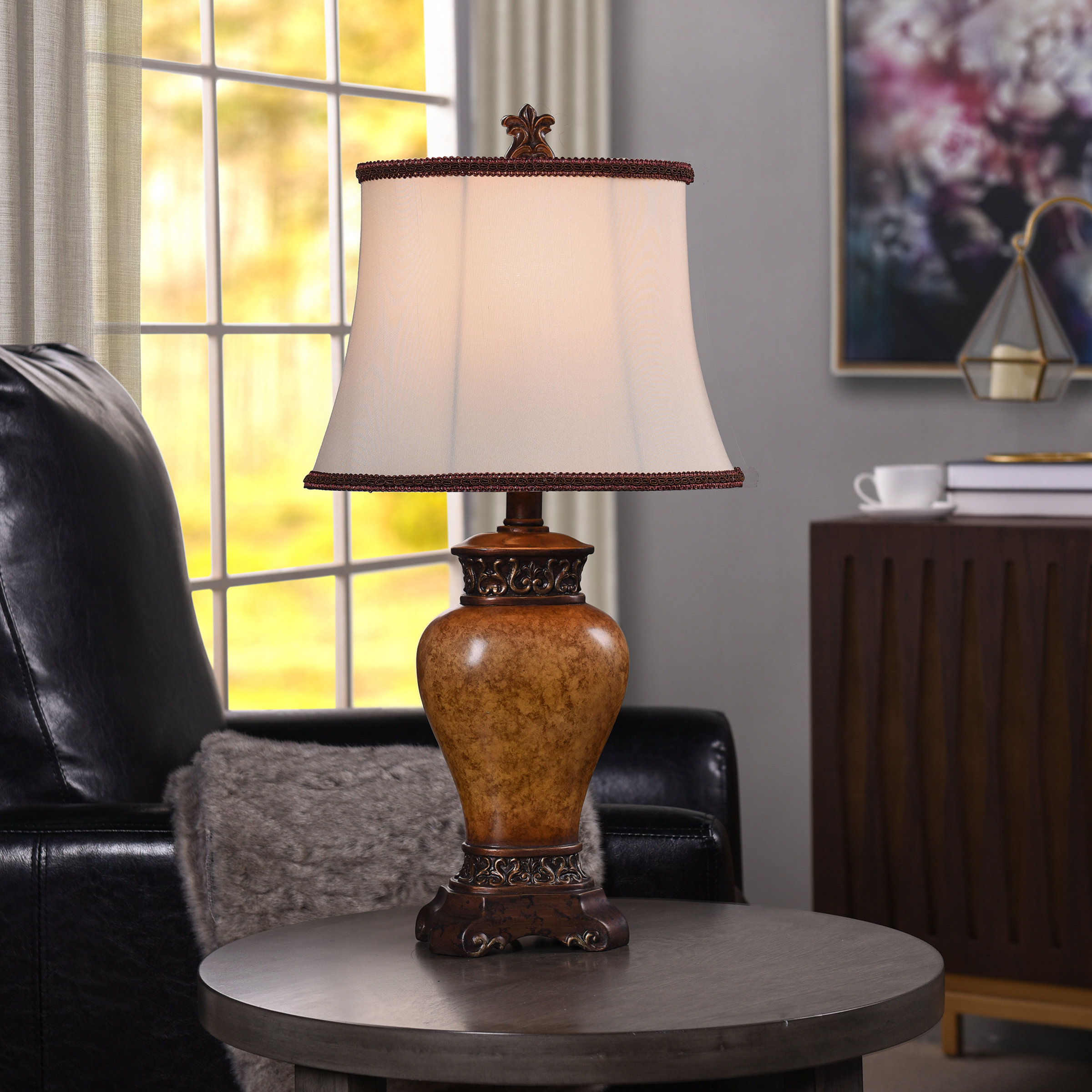 Lark Manor™ Moorland 24" Bronze Table Lamp & Reviews | Wayfair