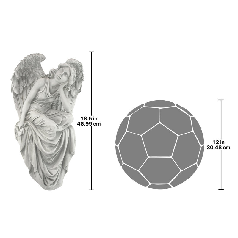 Design Toscano Resting Grace Sitting Angel Statue & Reviews | Wayfair