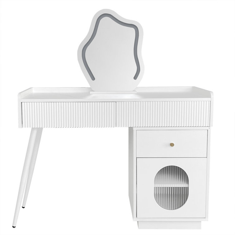 Ivy Bronx Chartian Dressing Table with Mirror | Wayfair.co.uk