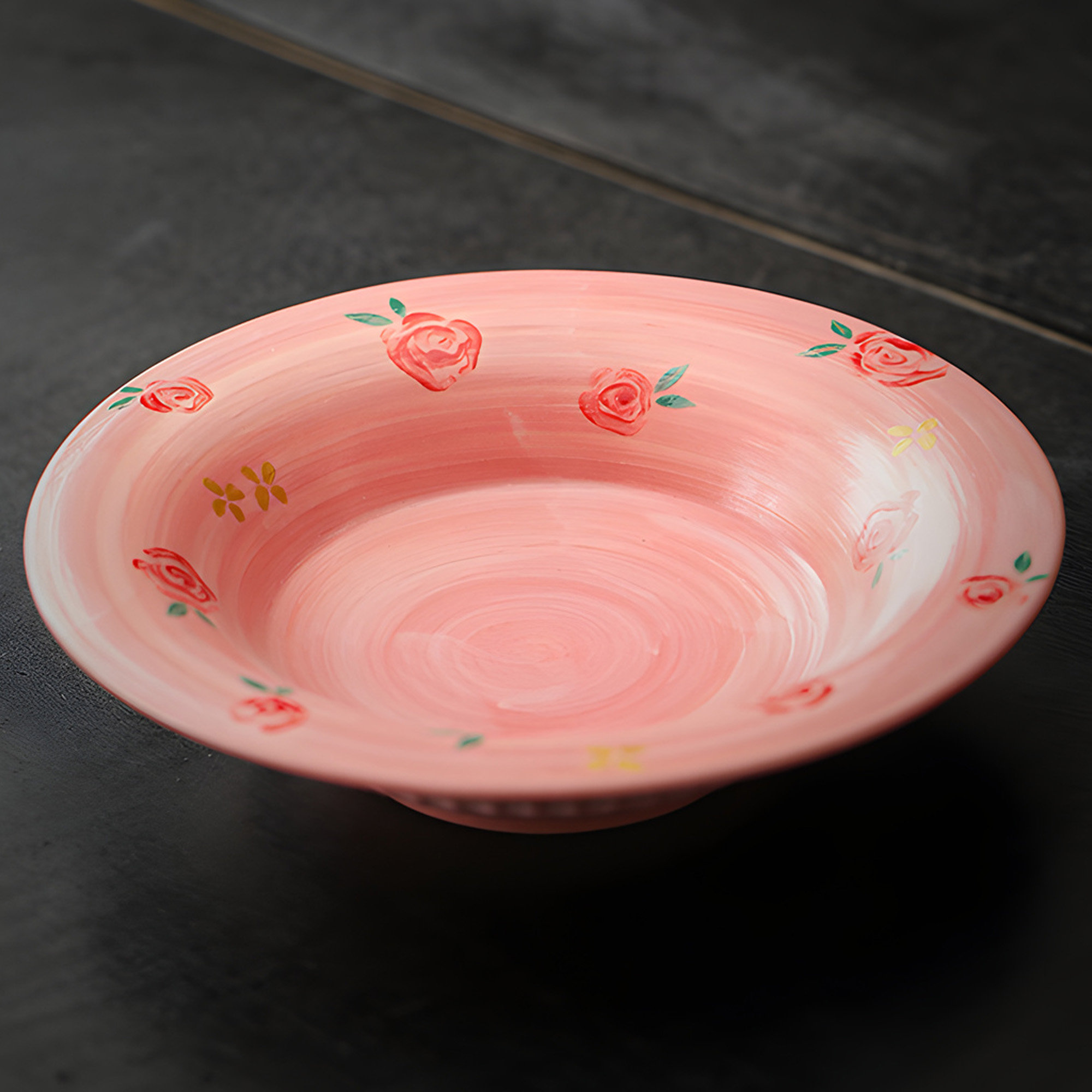 Red Barrel Studio® Hand Drawn Rose Powder Teapot Tray - Rough Pottery ...