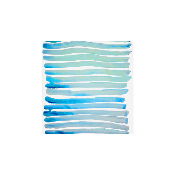 Highland Dunes Year Blue Water Lines - Unframed Graphic Art | Wayfair