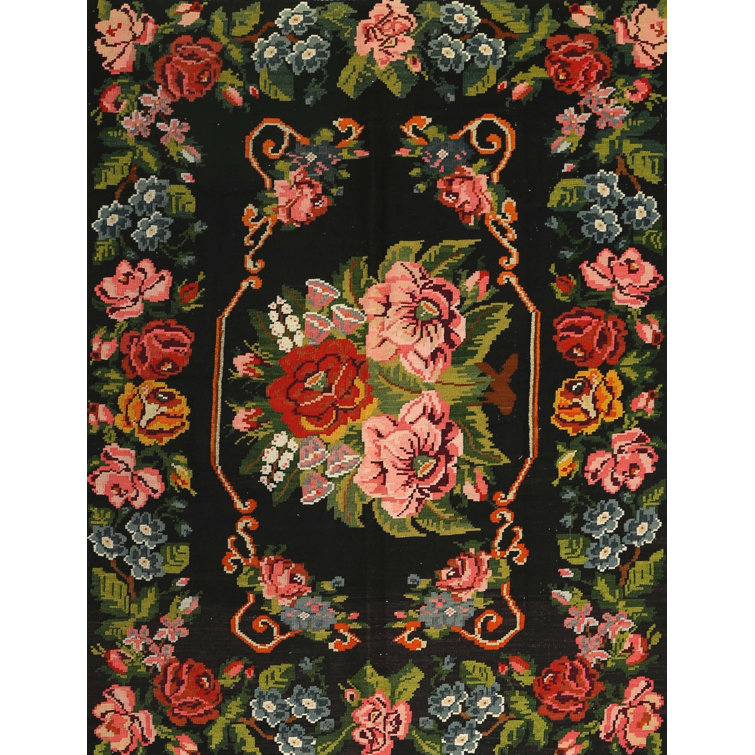 Bungalow Rose Wulfsige Floral Indoor Rug | Wayfair