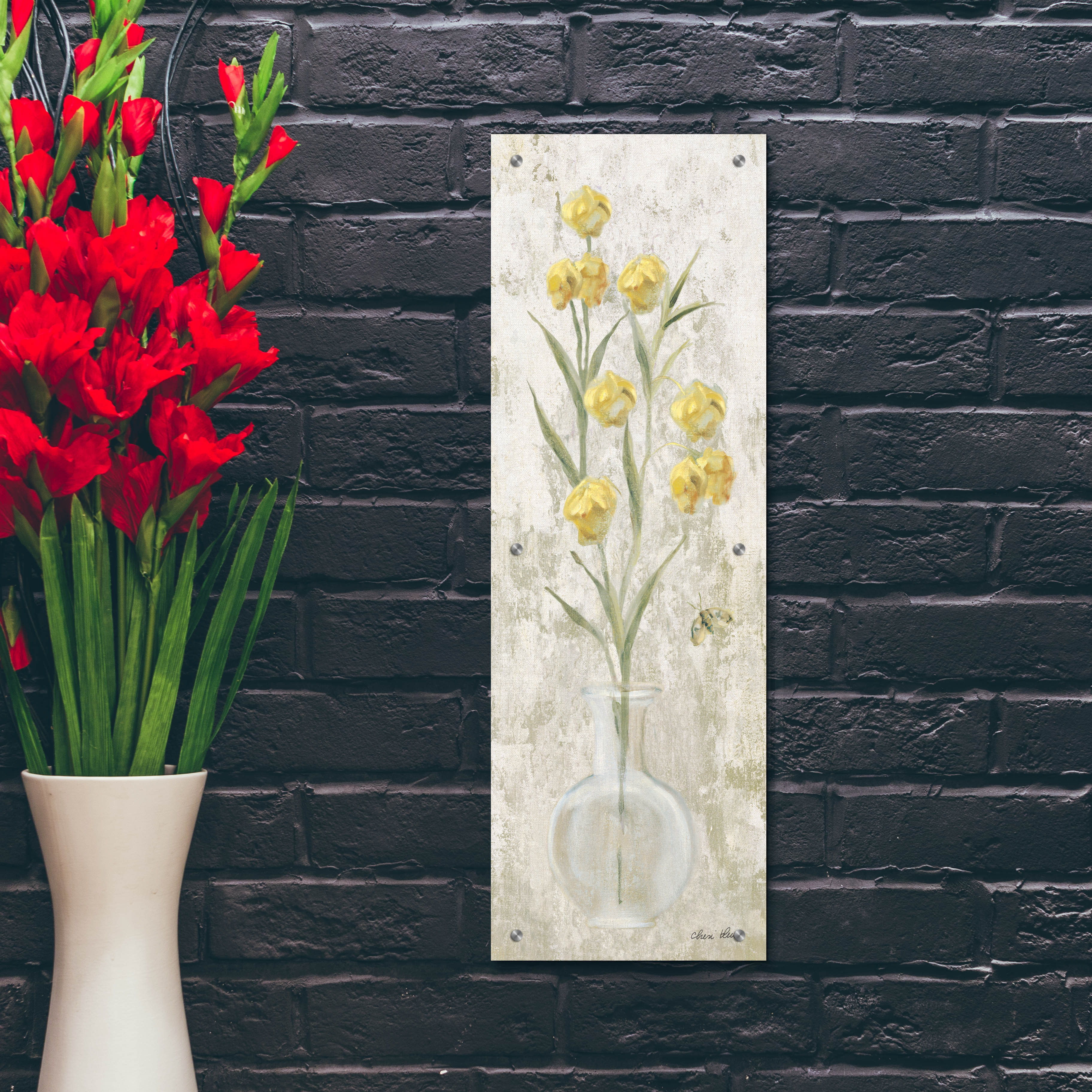 Red Barrel Studio® 'Yellow Field Flowers' by Cheri Blum Acrylic Glass ...