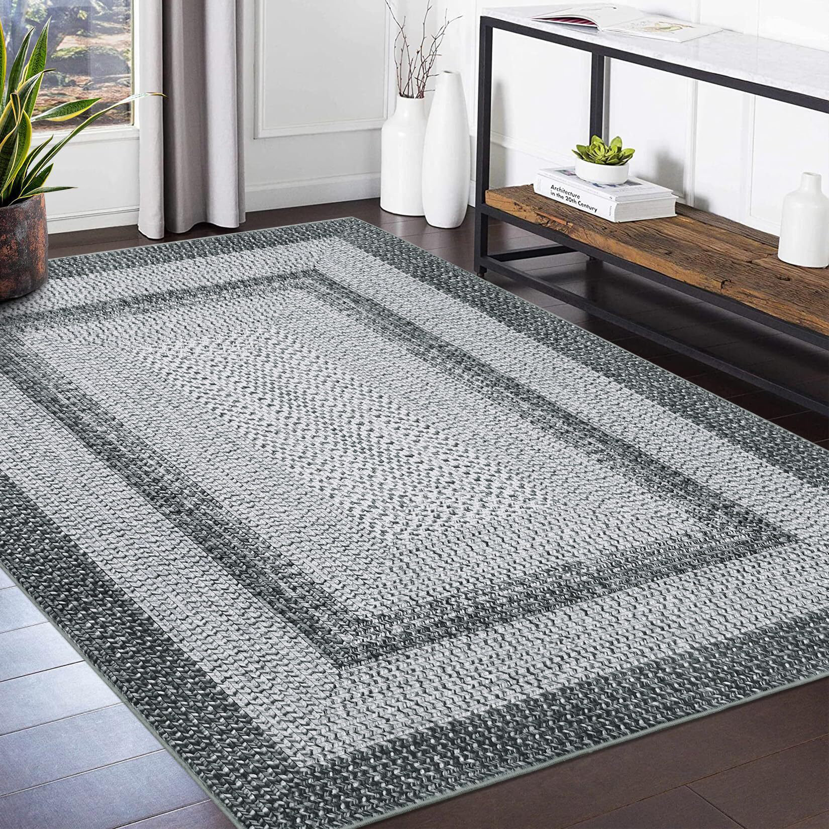 Hokku Designs Washable Area Rugs 10X13 Rug Living Room Rug Modern Rugs ...