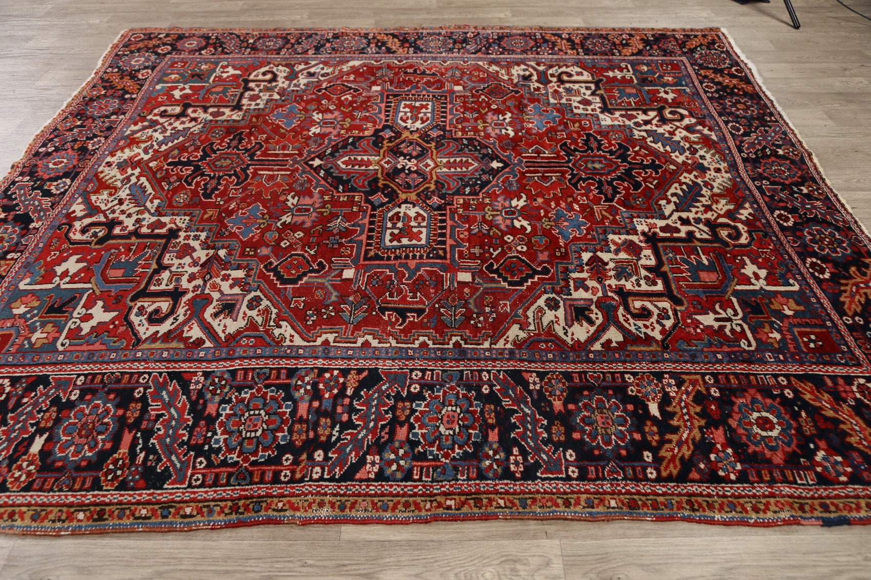 Rugsource Antique Geometric Heriz Vegetable Dye Persian Design Area Rug ...