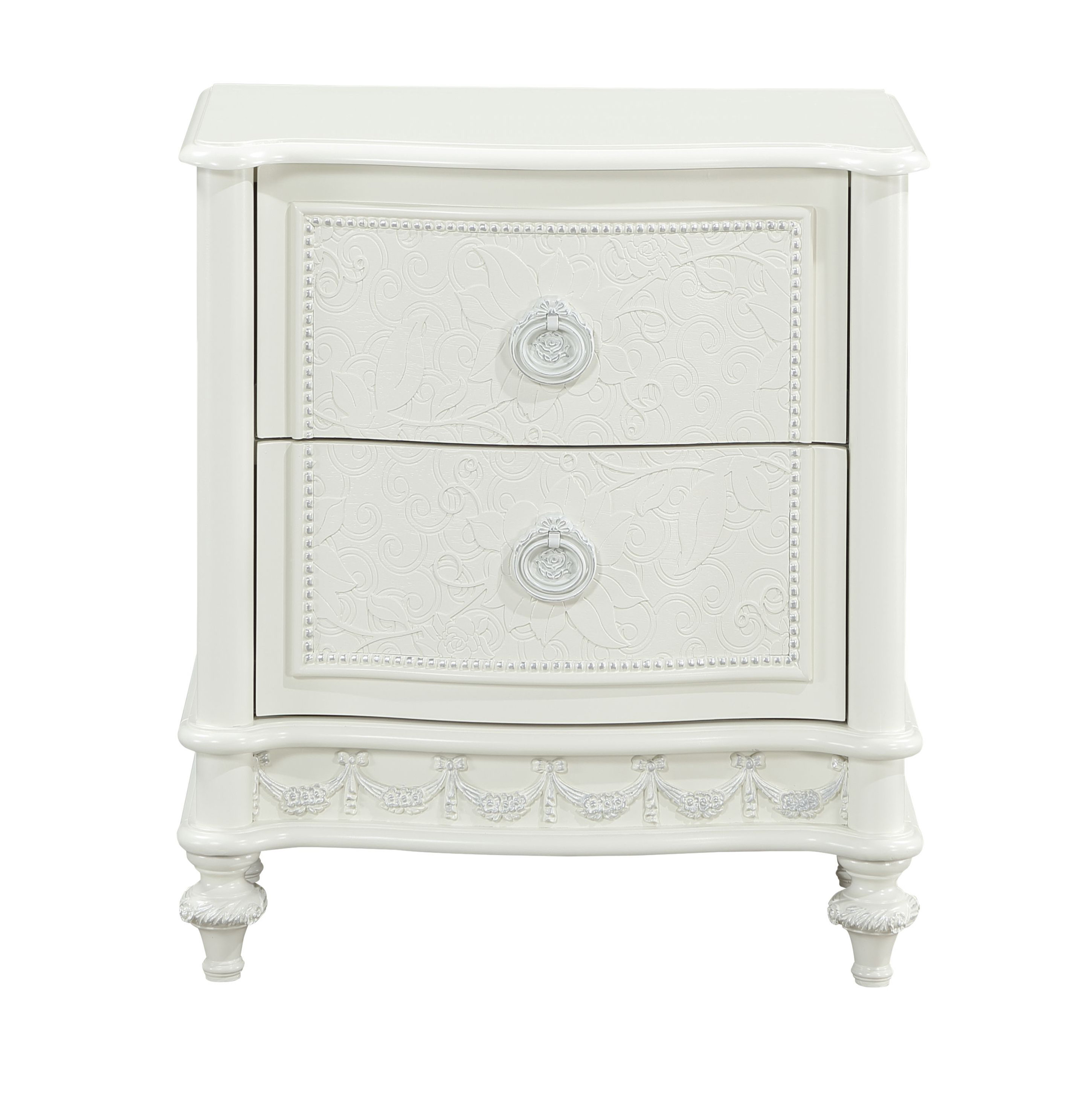 Red Barrel Studio® Colin 2-Drawer Nightstand, Ivory Finish | Wayfair