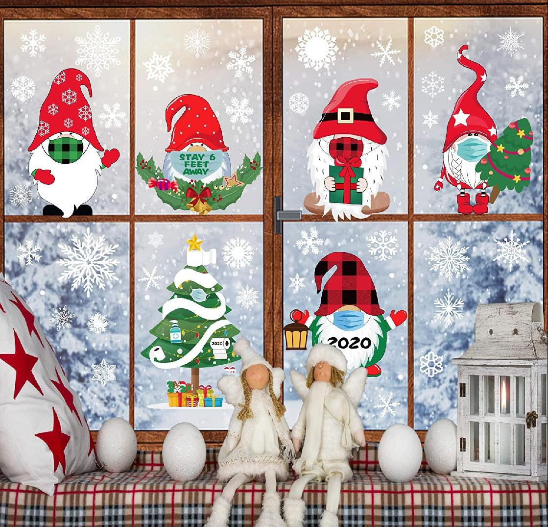 The Holiday Aisle® Christmas Window Clings Double Sided 8 Sheets ...