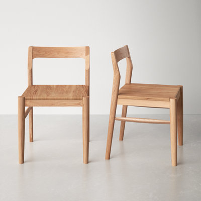 AllModern Jahmal Solid Wood Slat Back Side Chair & Reviews | Wayfair