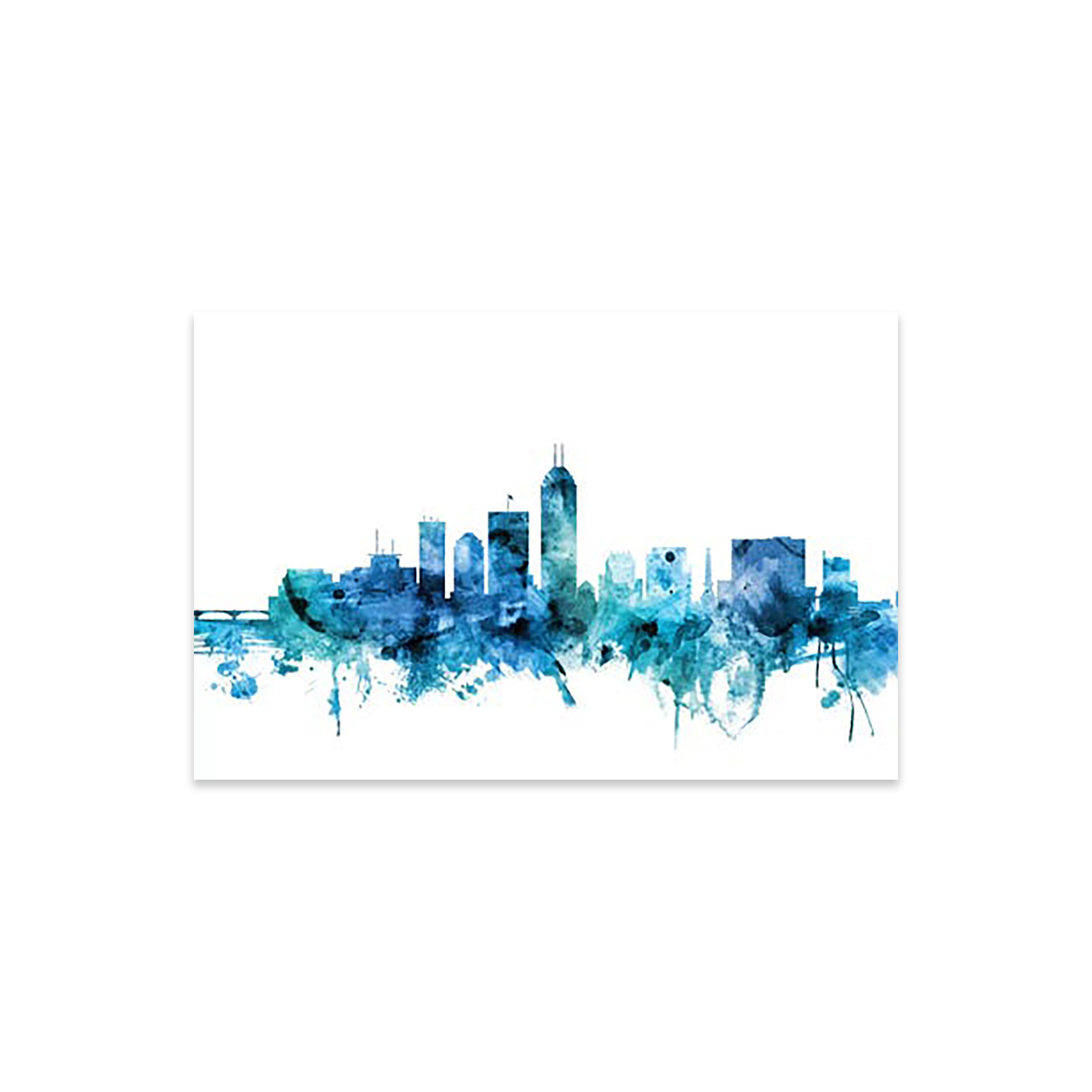 Hokku Designs Indianapolis, Indiana Skyline Print On Acrylic Glass ...