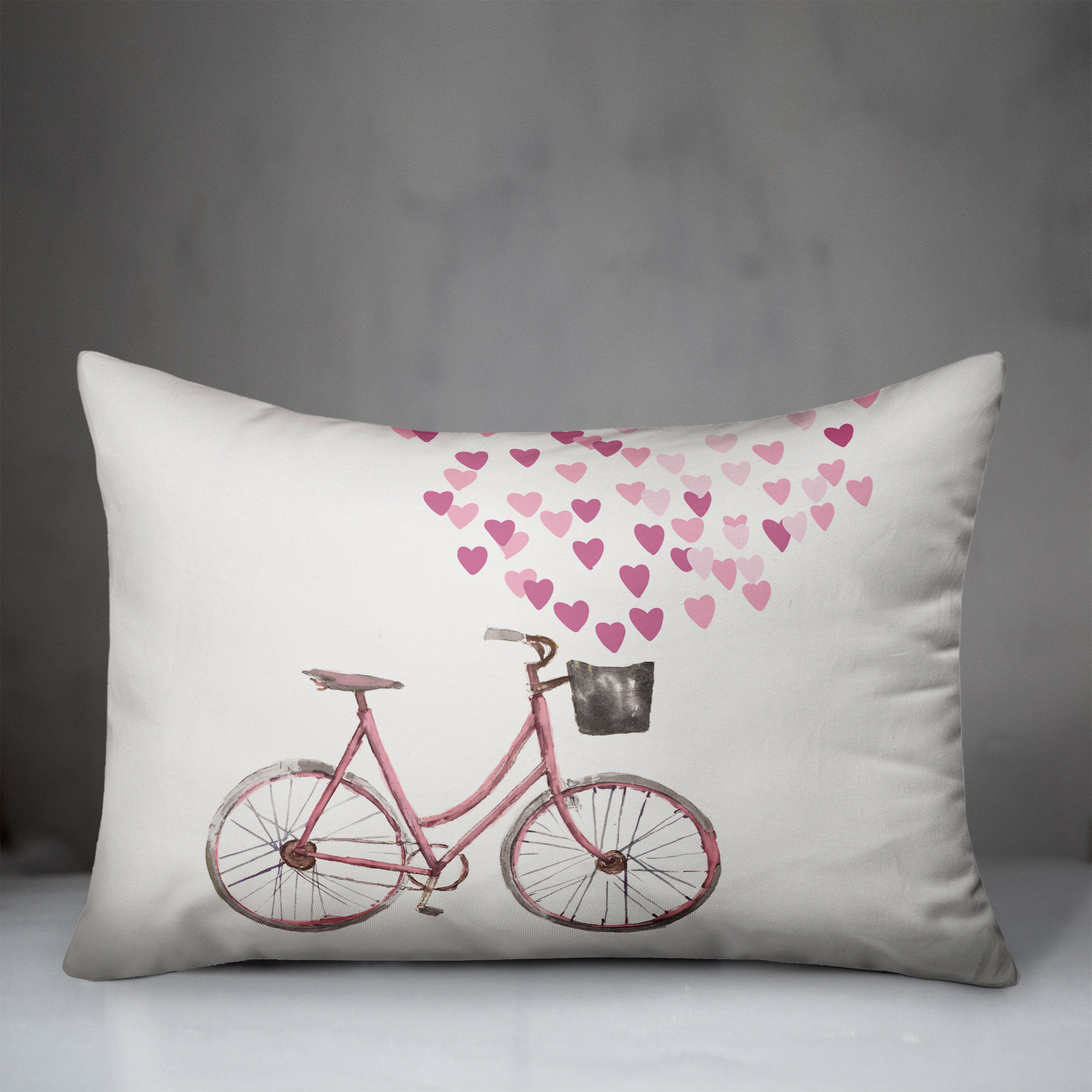 Designs Direct Creative Group Valentine Bike Lumbar Pillow & Reviews ...