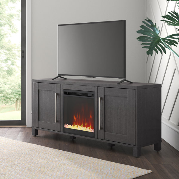 Wade Logan® Balcomb TV Stand for TVs up to 65" with Fireplace Included ...