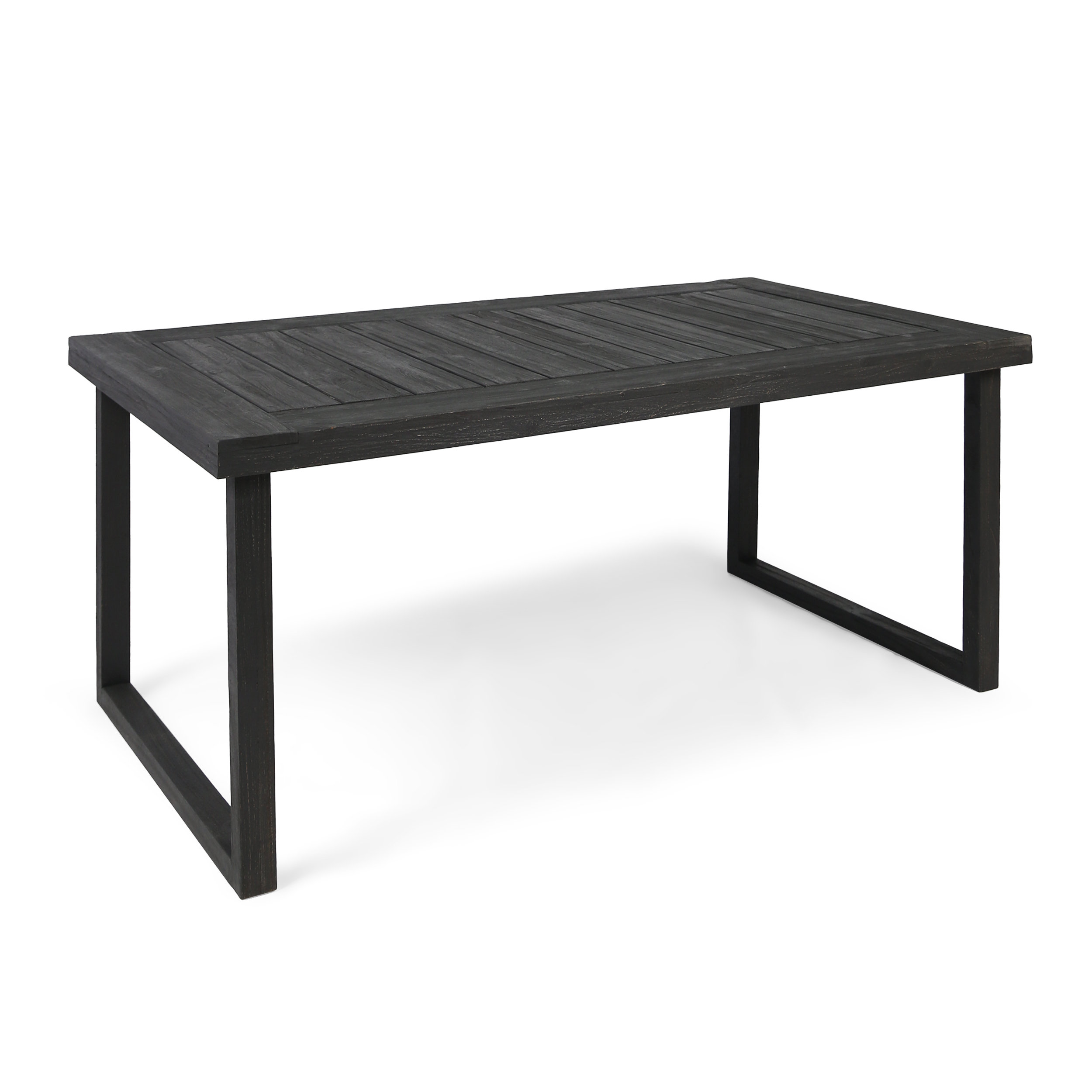 Latitude Run® Outdoor 69" Acacia Wood Dining Table, Sandblast Finish ...