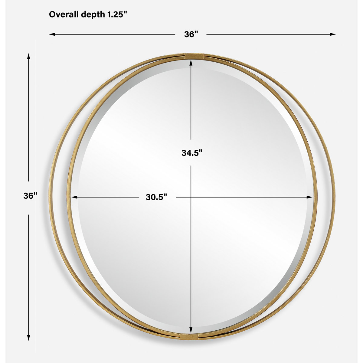 Joss & Main Dayton Gold Round Mirror | Joss & Main