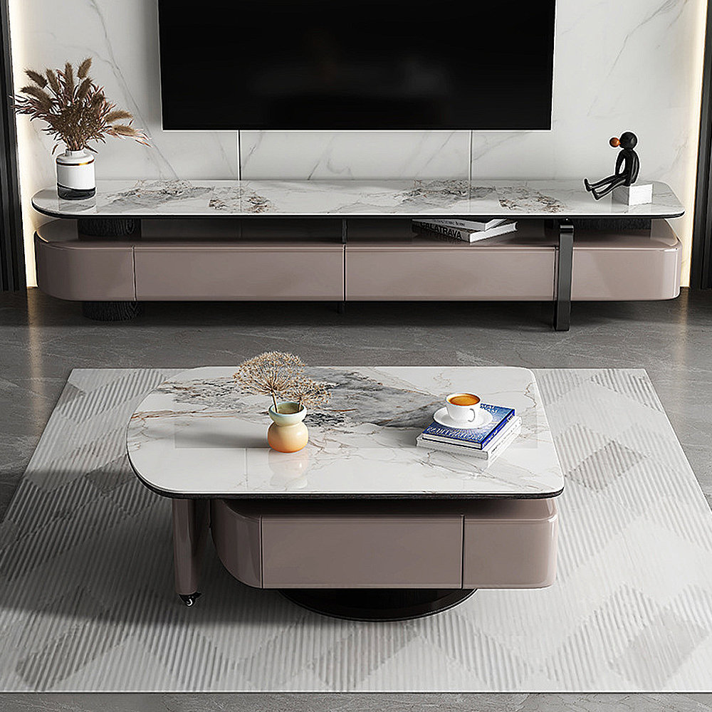 Orren Ellis Italian simple light luxury rock slate TV stand | Wayfair