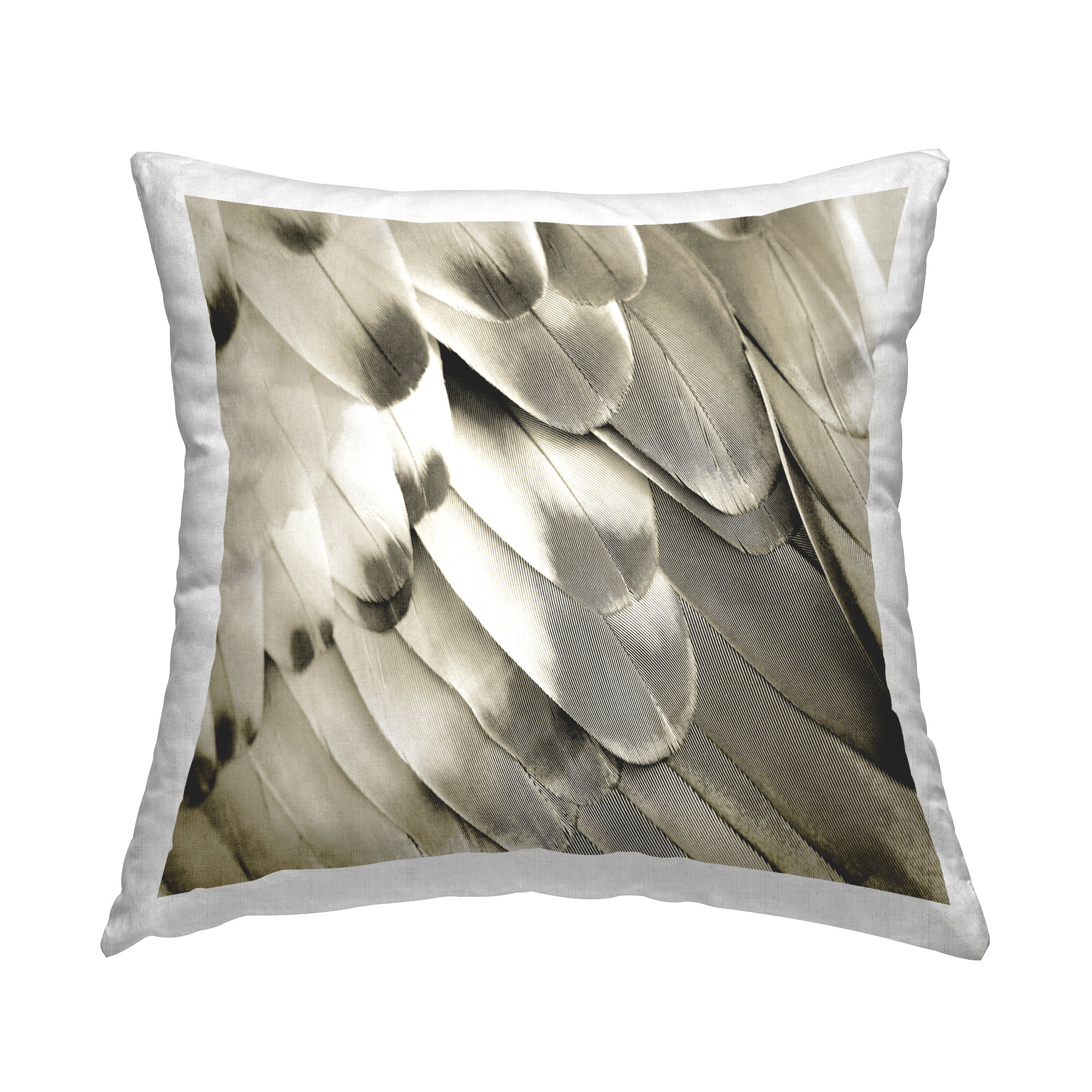 Stupell Industries Sleek Wing Feathers Decorative Printed Throw Pillow ...