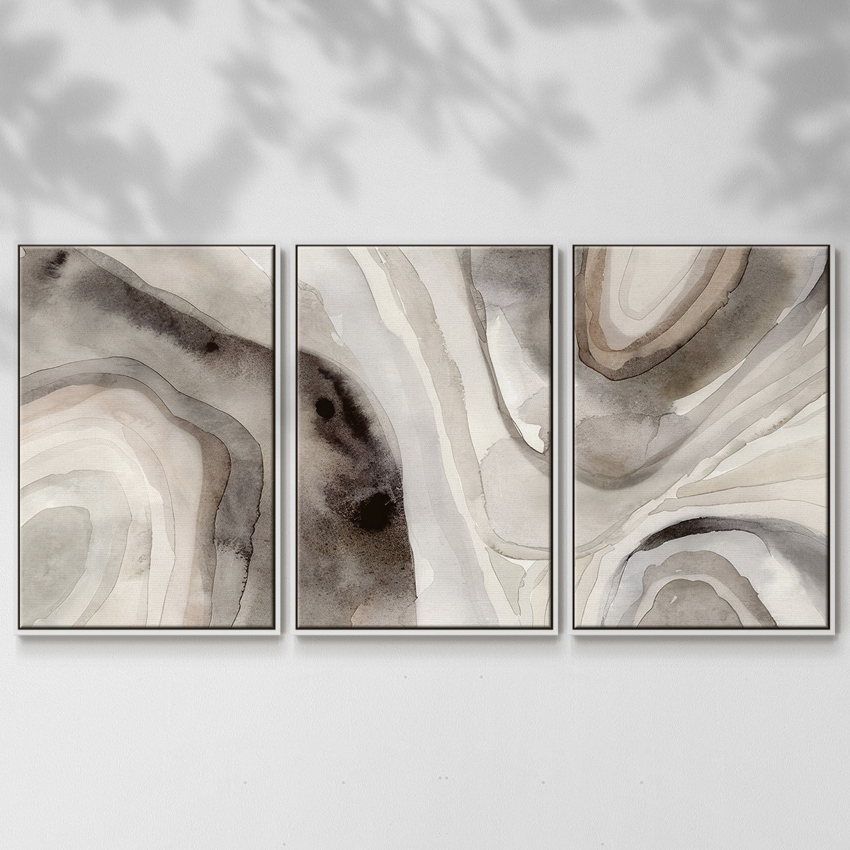 Wrought Studio™ Stone Slices II - Multi Piece Framed Canvas | Wayfair