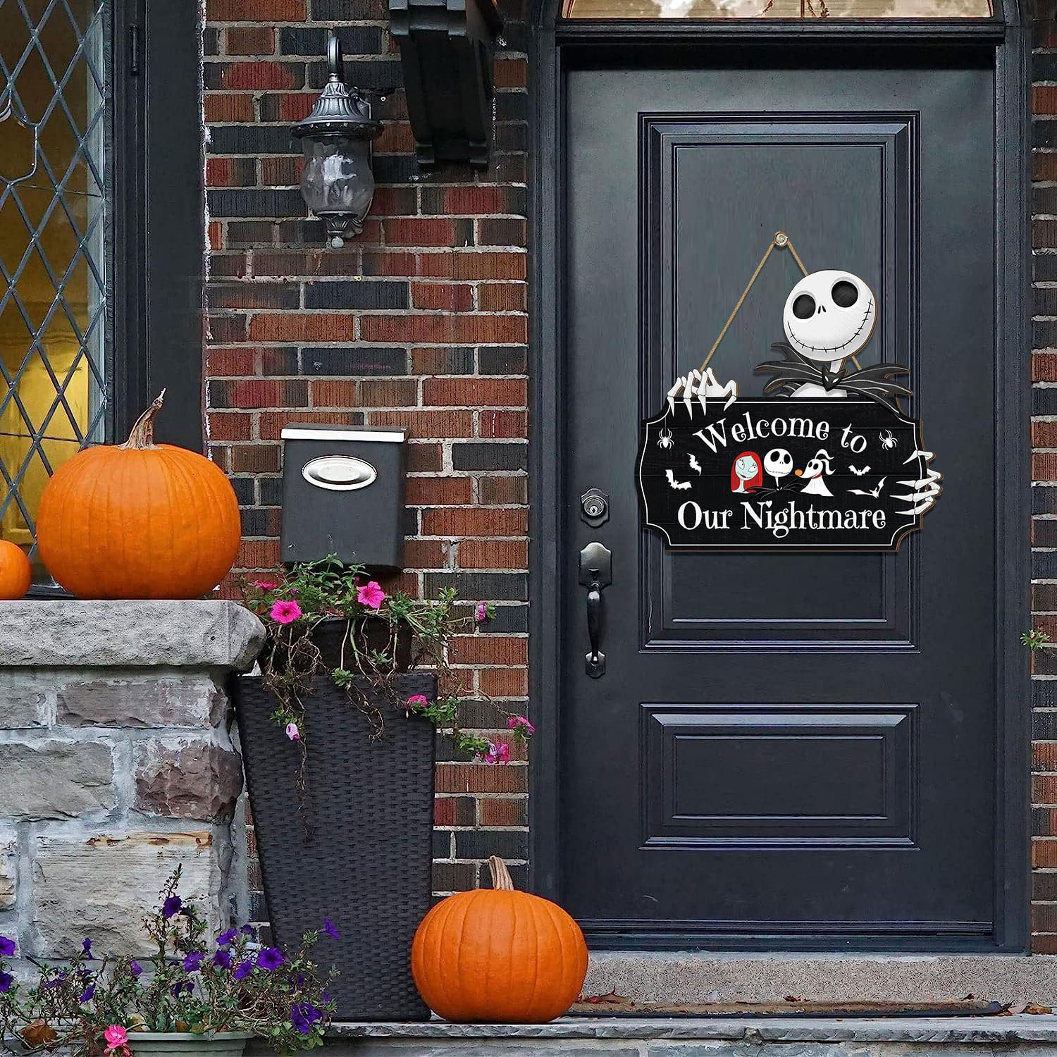 Ophelia & Co. Halloween Skull Welcome Door Sign Halloween Front Door ...