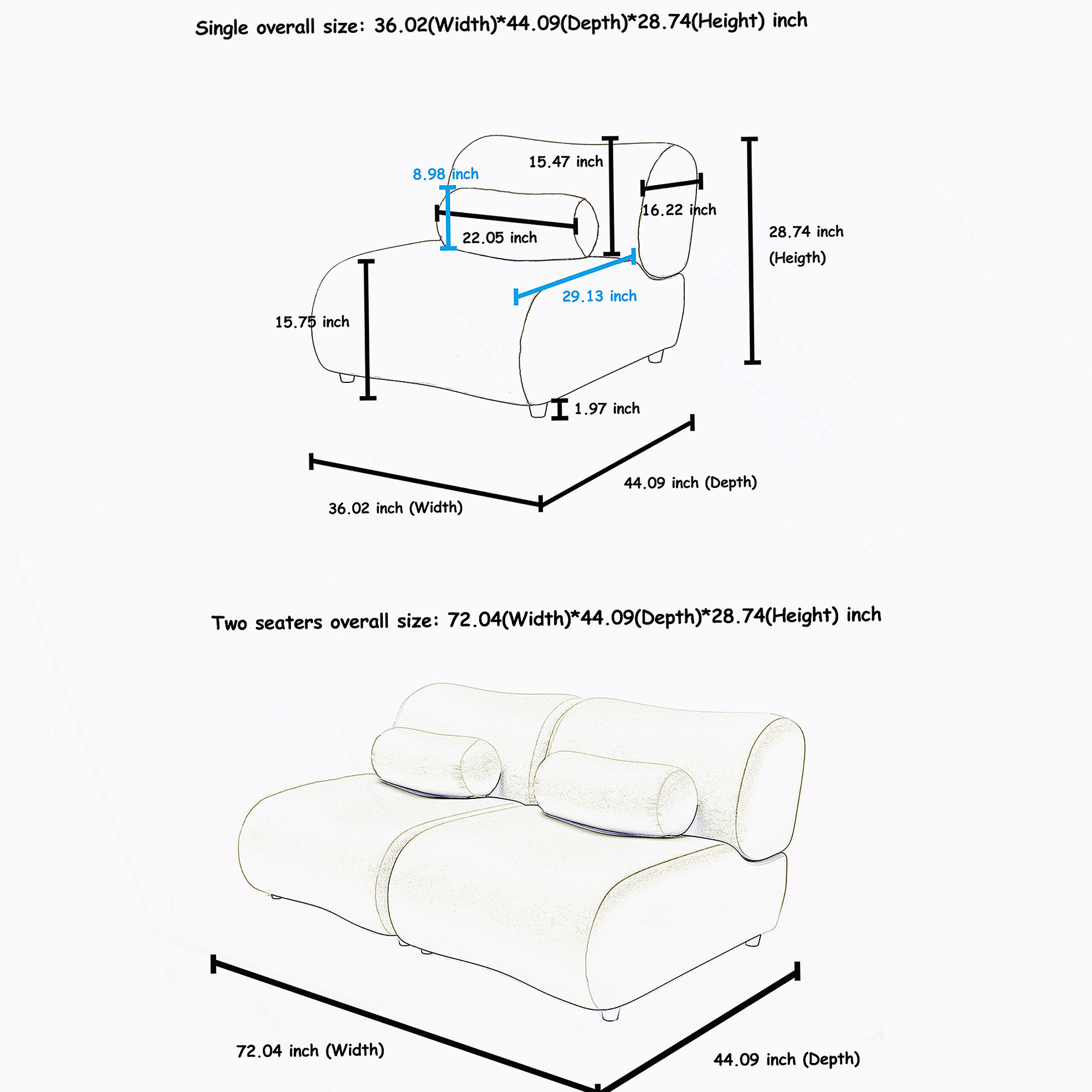 Ivy Bronx Elegant Green Chenille Fabric Sofa - 3-Piece Modular Sectional with Cozy Recline ...