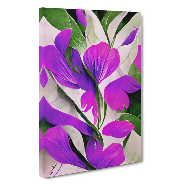 Marlow Home Co. Beautiful Abstract Flowers No.1 - Wrapped Canvas Print ...