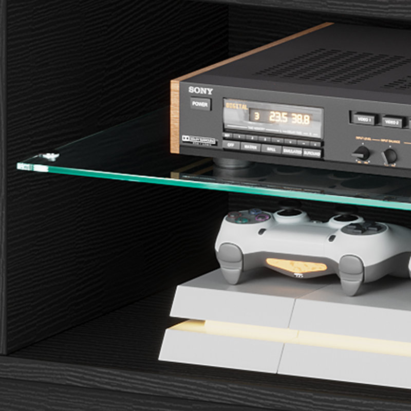 Wrought Studio™ LED Modern Entertainment Center TV Console Stand Mount ...