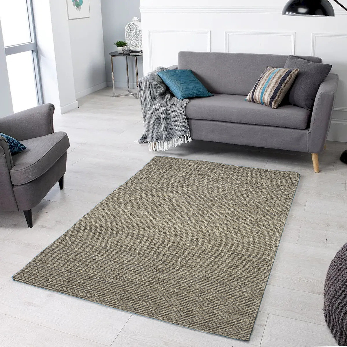 Gracie Oaks Jhovanna 5'' X 8'' Chinook Gray Handmade Wool | Wayfair