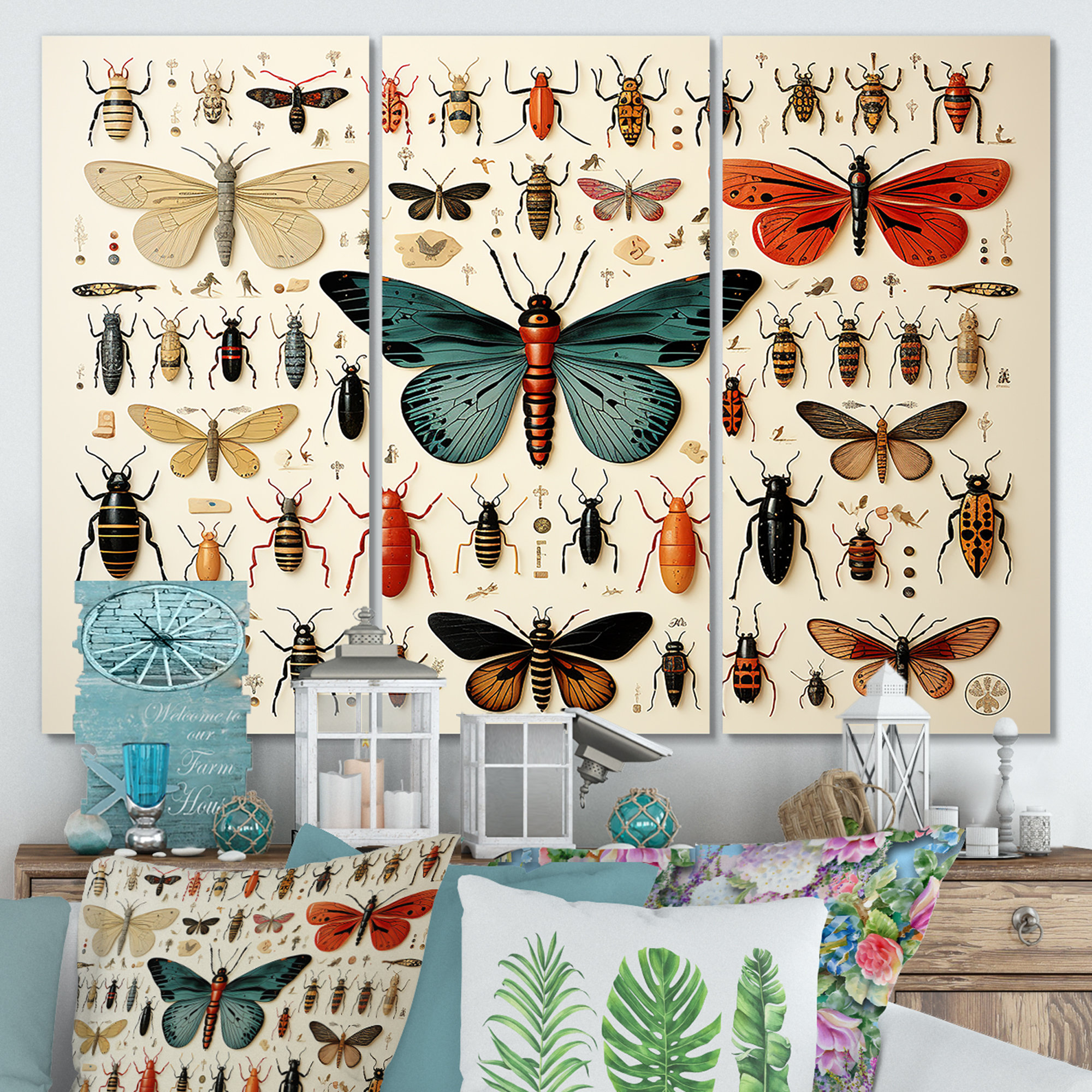 Rosalind Wheeler Orange And Blue Insects And Bugs - Insects & Bugs Wall ...