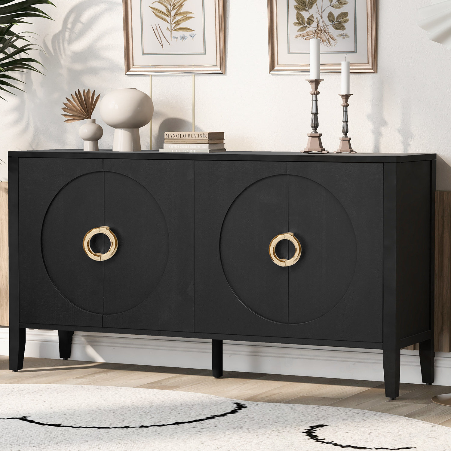 Union Rustic Sideboard With 4 Doors And Sturdy Legs | Wayfair