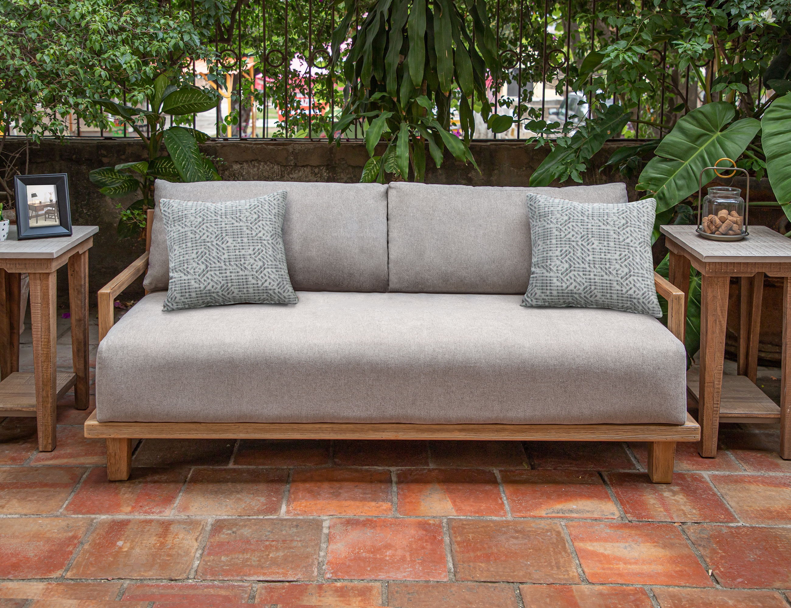 International Furniture Direct Tulum Wooden Frame, Sofa | Wayfair