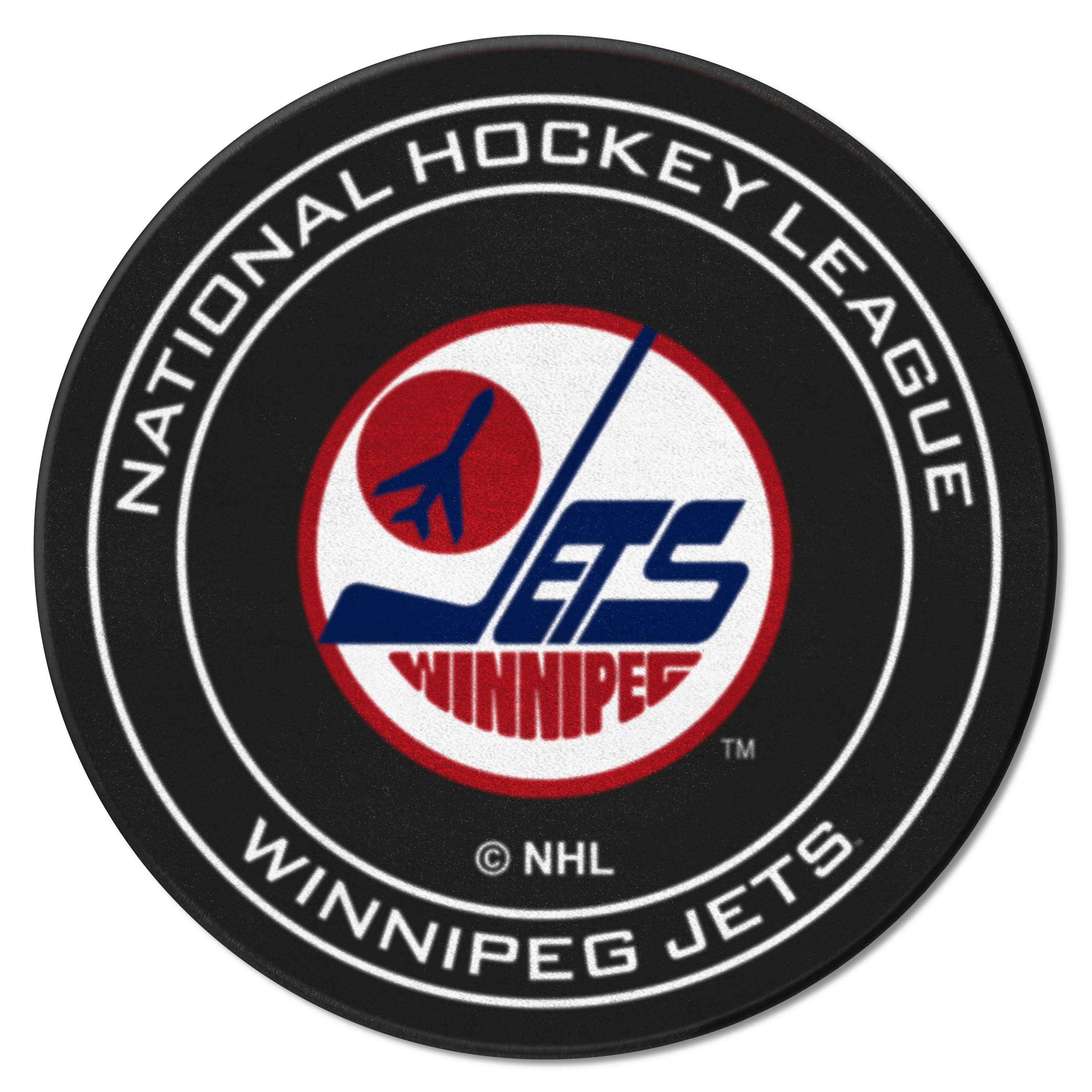 FANMATS Winnipeg Jets_Retro NHL Winnipeg Jets Hockey Puck Rug - 27In ...
