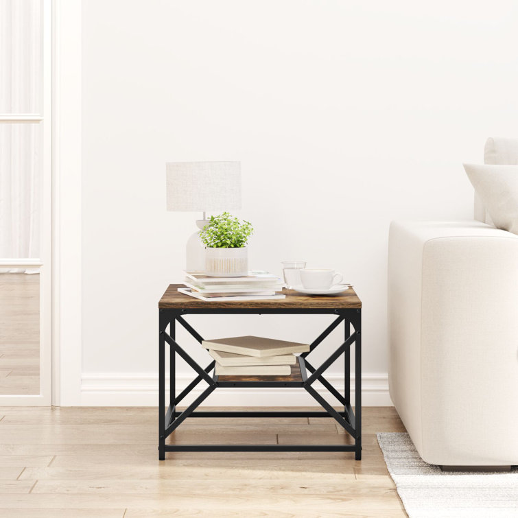 17 StoriesSonoma Oak Engineered Wood, Metal Medium Durable Coffee Table ...