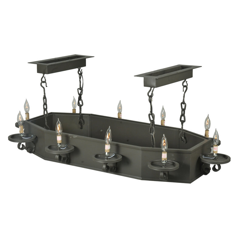 Meyda Lighting 10 - Light Wrought Iron Kitchen Island Pendant | Wayfair