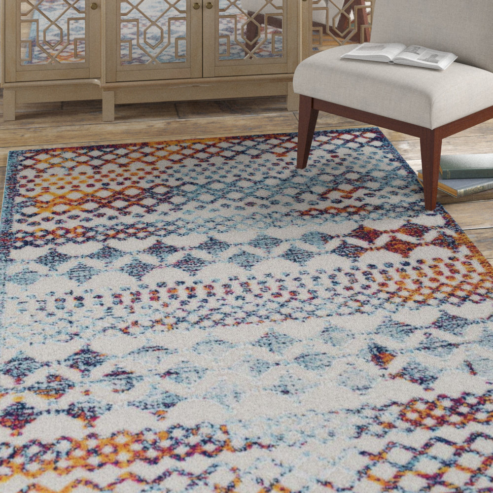 Modway Coronado Distressed Diamond Outdoor Area Rug by Havenside Home ...