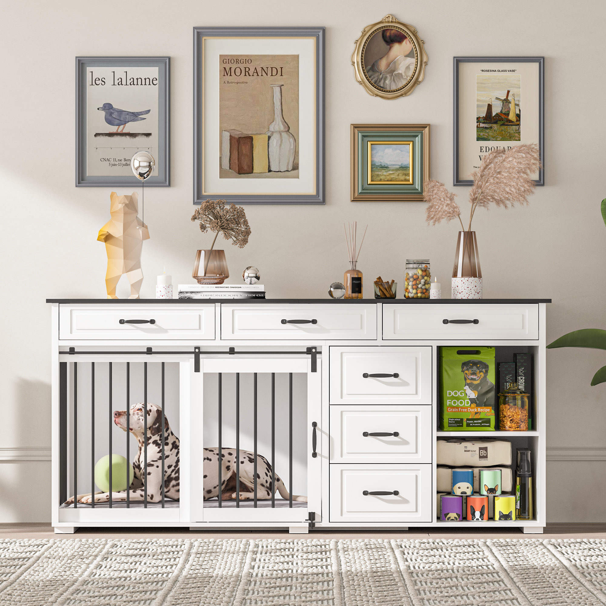 Tucker Murphy Pet™ Six Drawer Two Compartment Dog Crate & Reviews ...