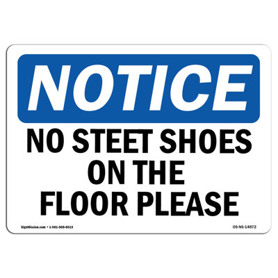 SignMission No Street Shoes on the Floors Please Sign | Wayfair