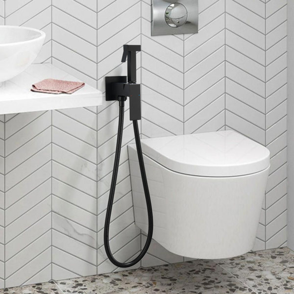 TL Wall Mounted Hot and Cold Single Hole Bidet Sprayer Faucet Set | Wayfair