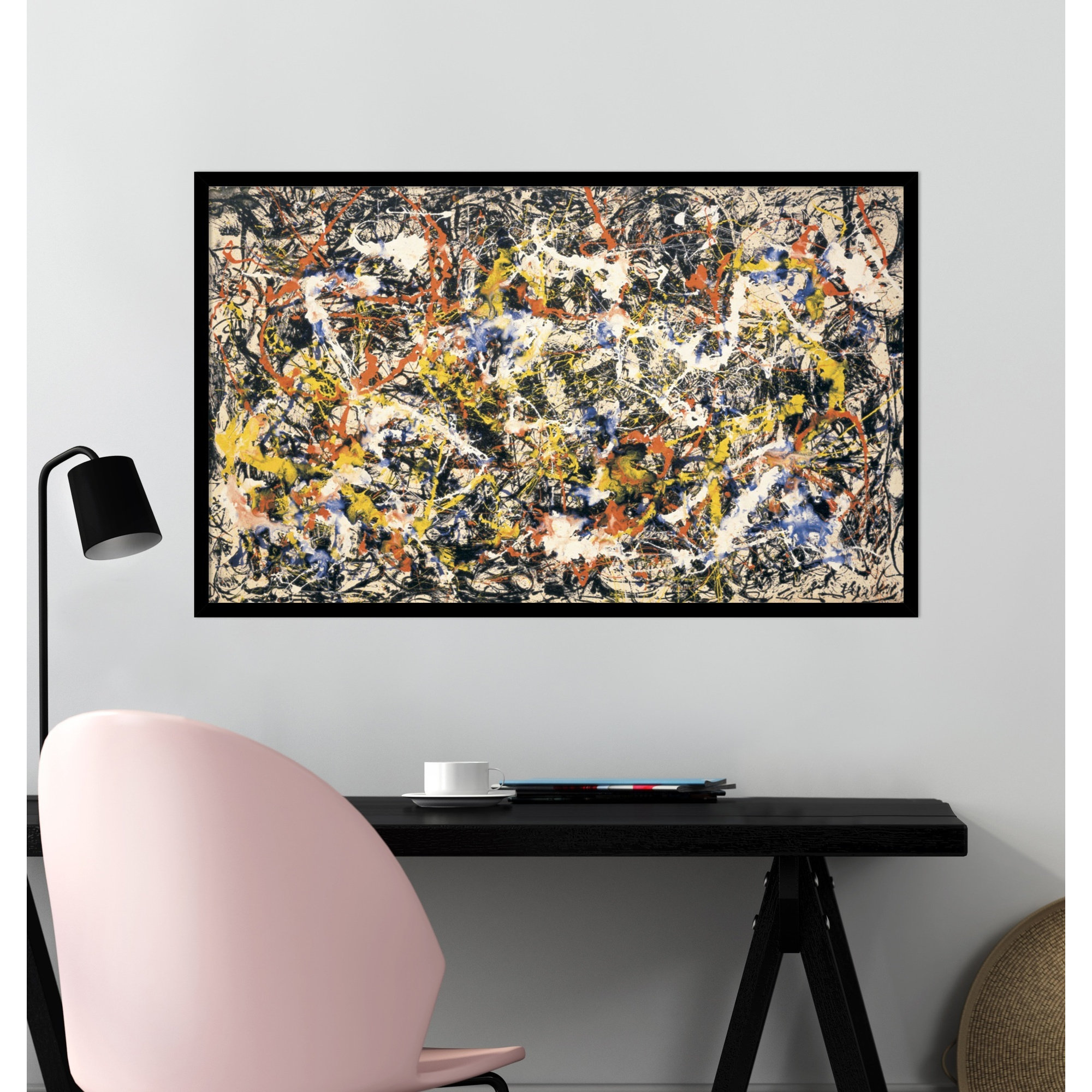 Vault W Artwork 'Convergence' by Jackson Pollock - Picture Frame ...
