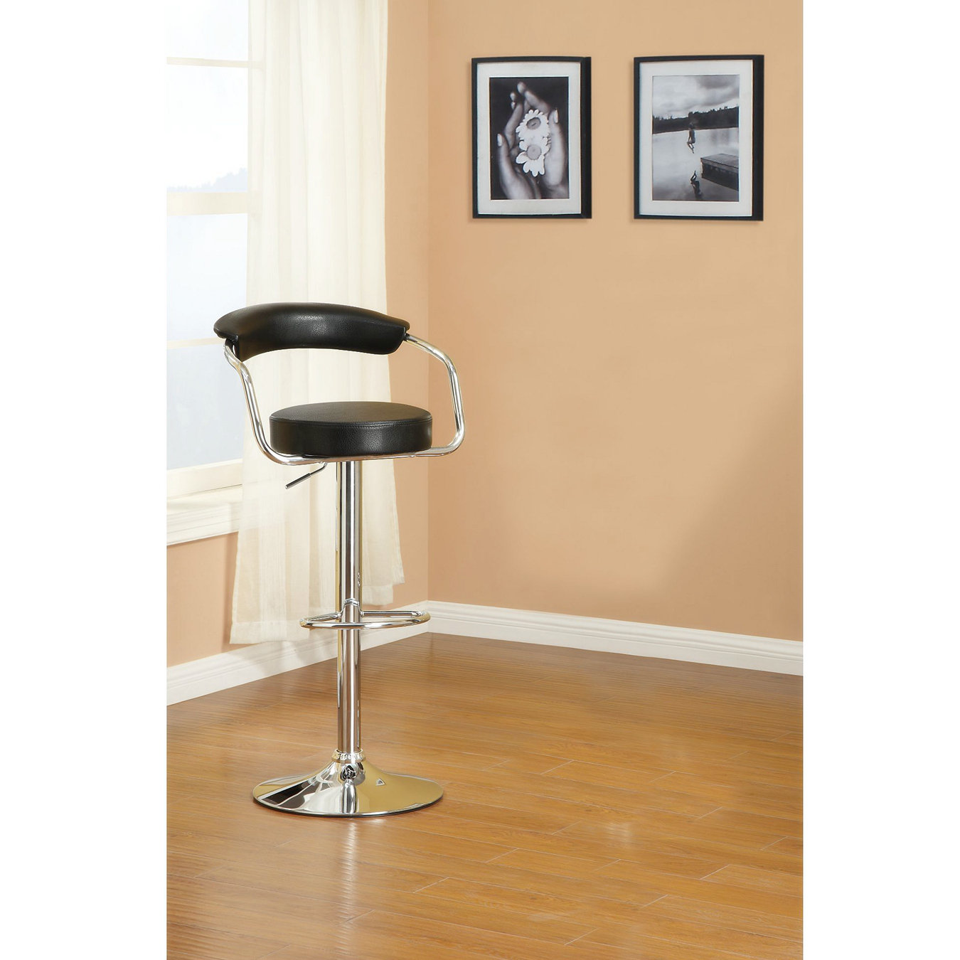 Brayden Studio® Cleophas Swivel Adjustable Height Short Counter Stool ...