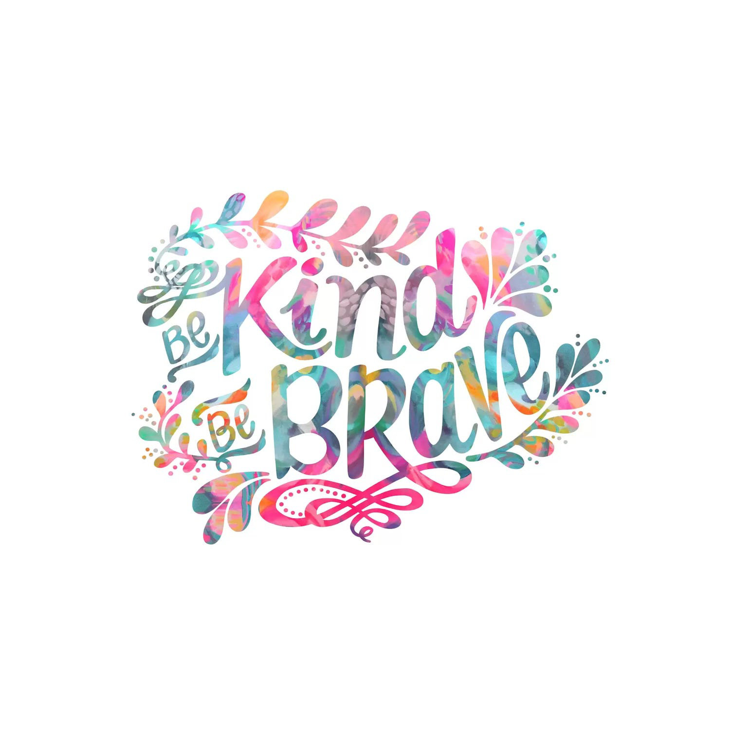 Happy Larry Be Kind Be Brave by Stephanie Corfee - Wrapped Canvas ...
