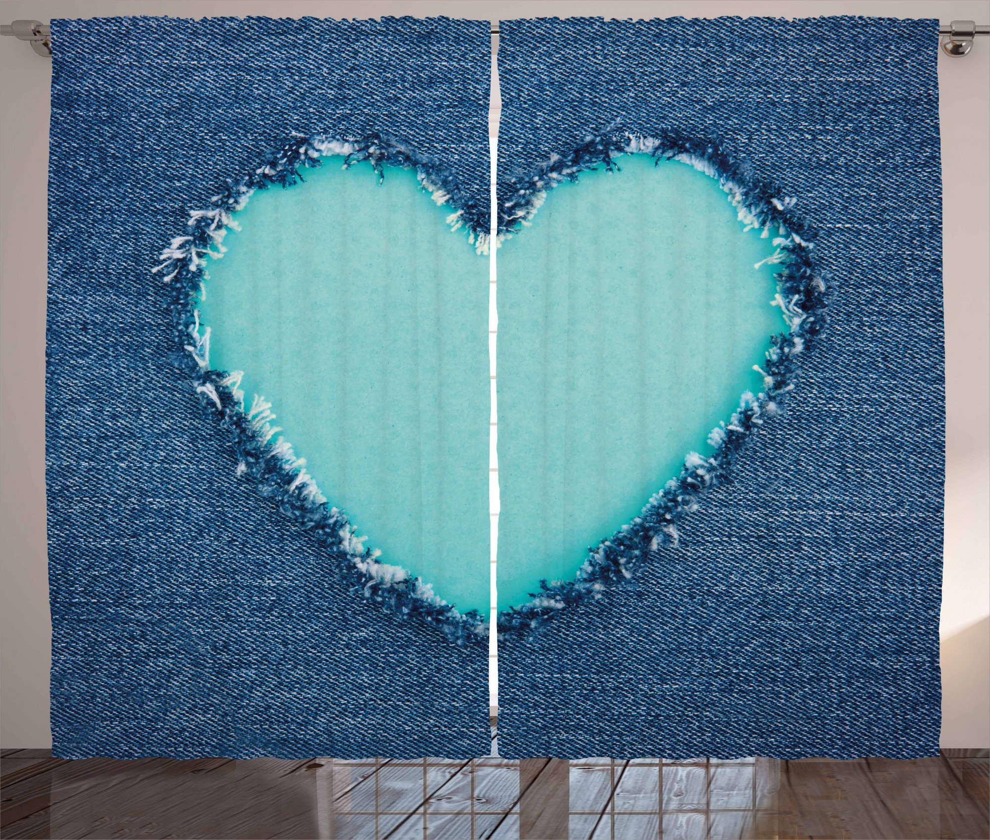 East Urban Home Garden Bounty Lover Romance 2 Piece Semi-Sheer Curtain ...
